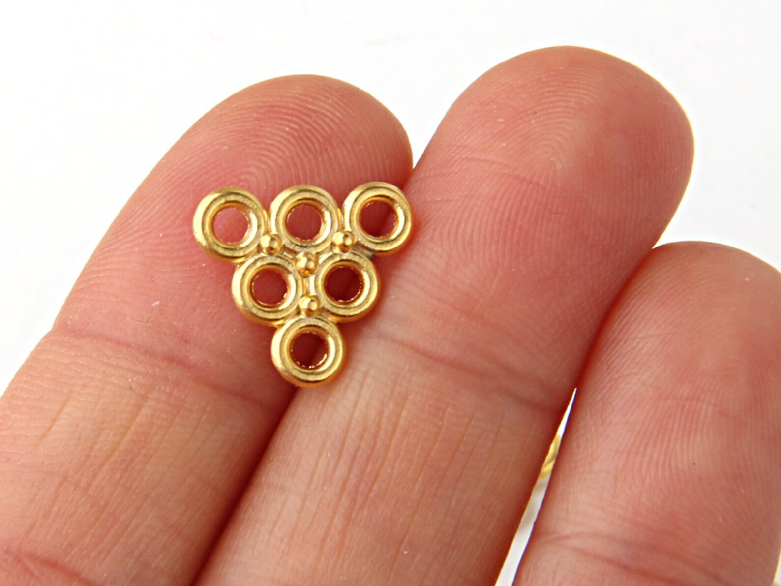 Mini Triangle Connector Link Matte Gold Plated 10 Pieces // - Etsy