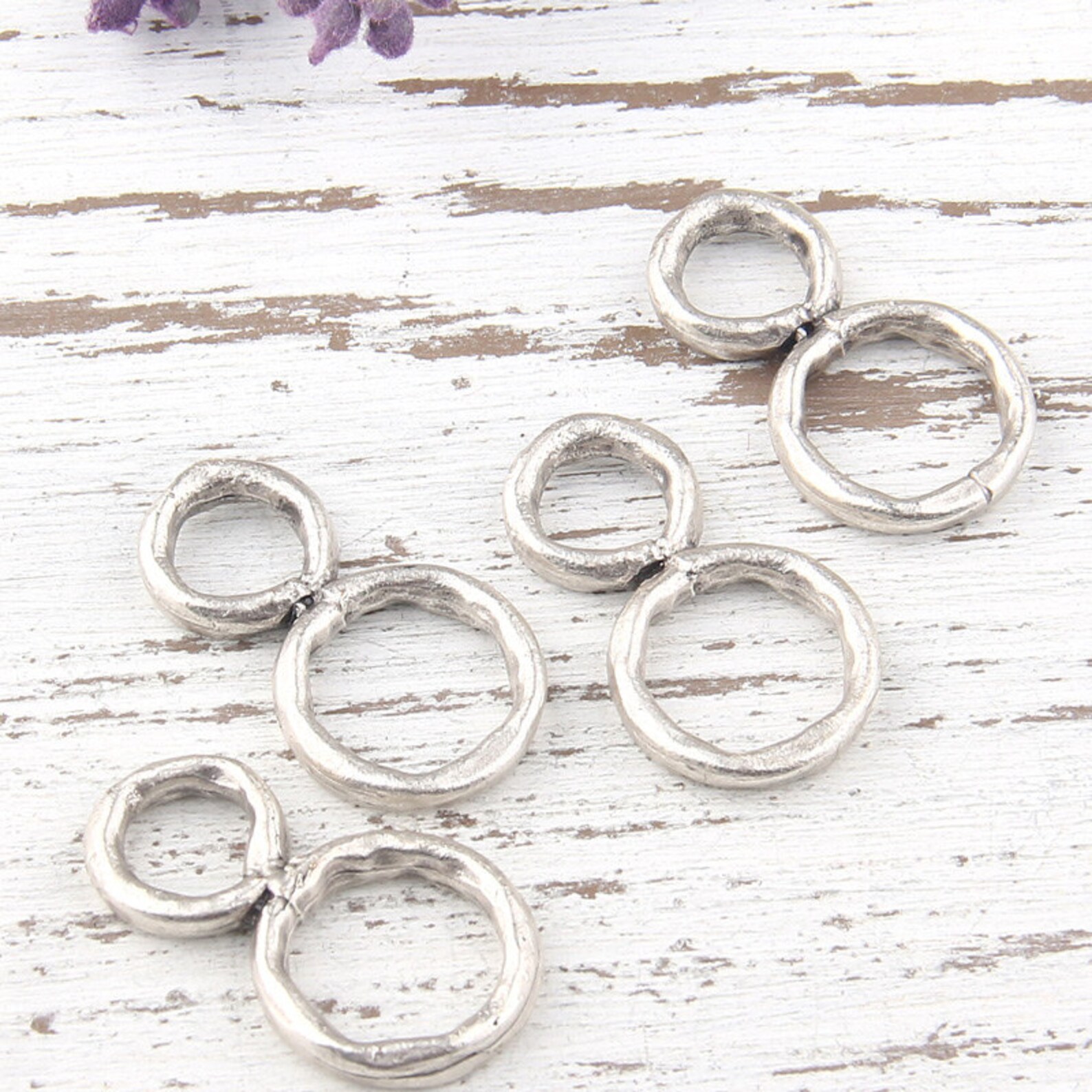 Soldered Double Loop Pendant Connector, Figure 8 Links, 8 Shaped Link ...