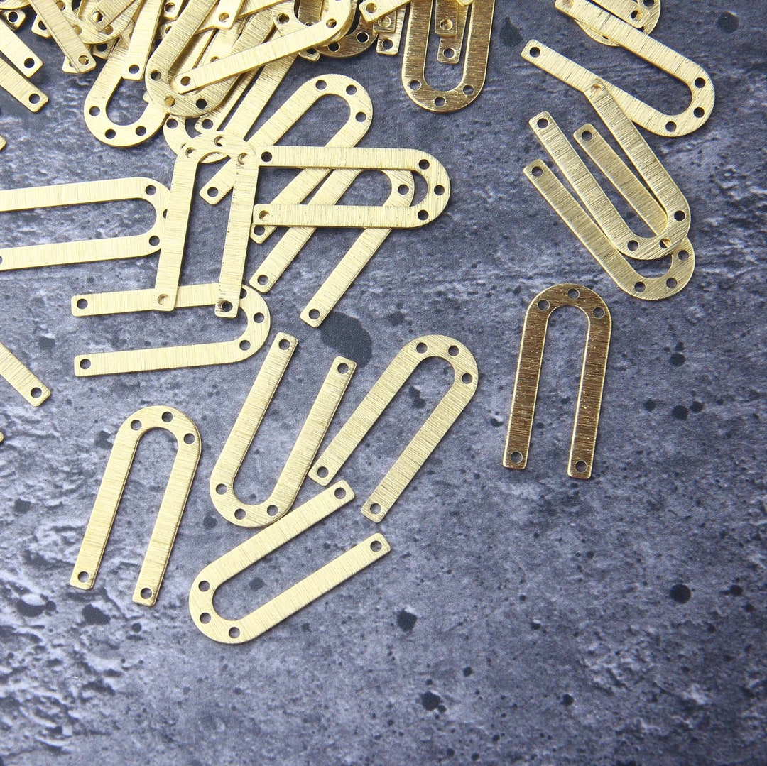 Raw Brass Arch Connector, Arch Link, Multihole Arch Link, Raw Brass ...