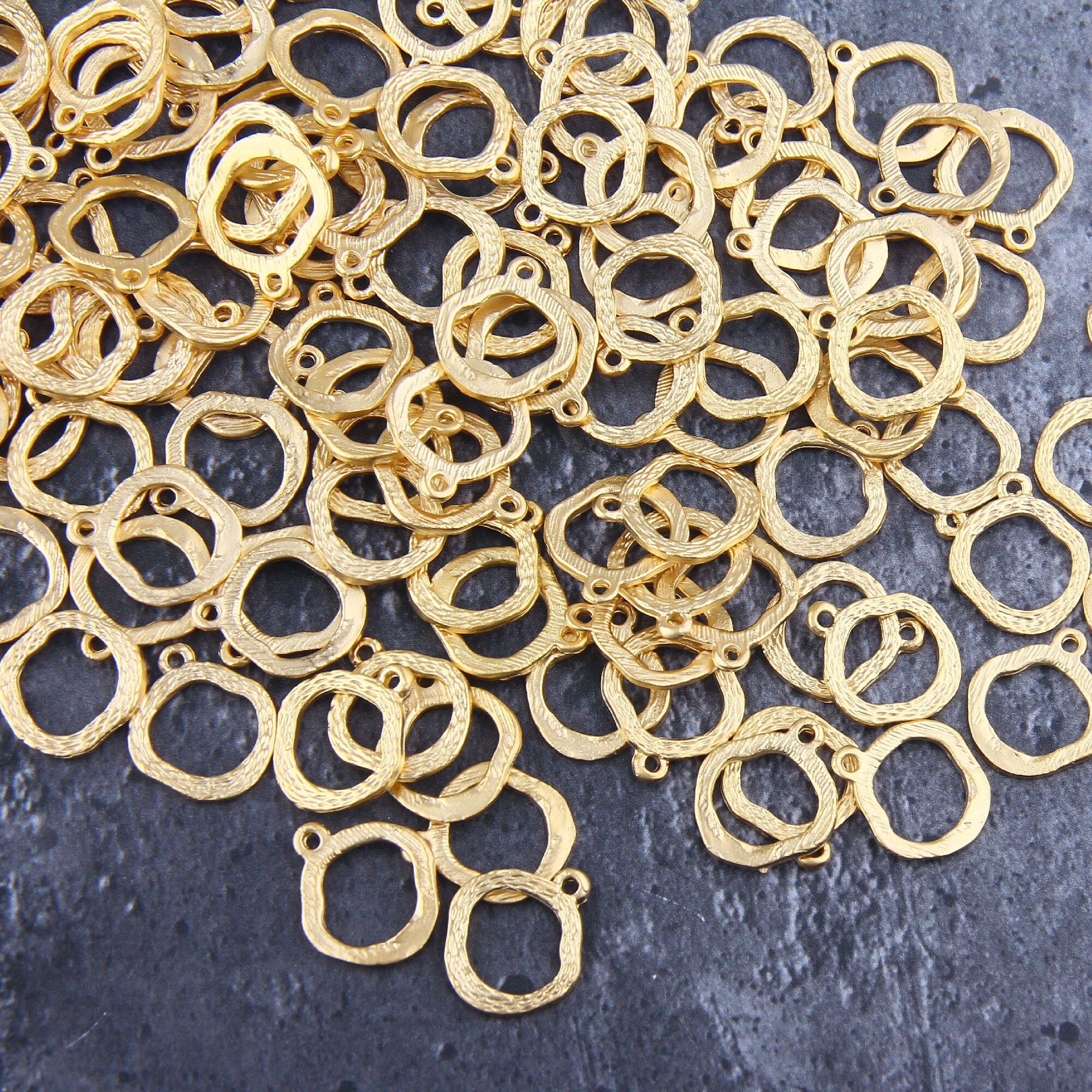 Connector With Loop Gold Loop Connectors Ring Connector | Etsy