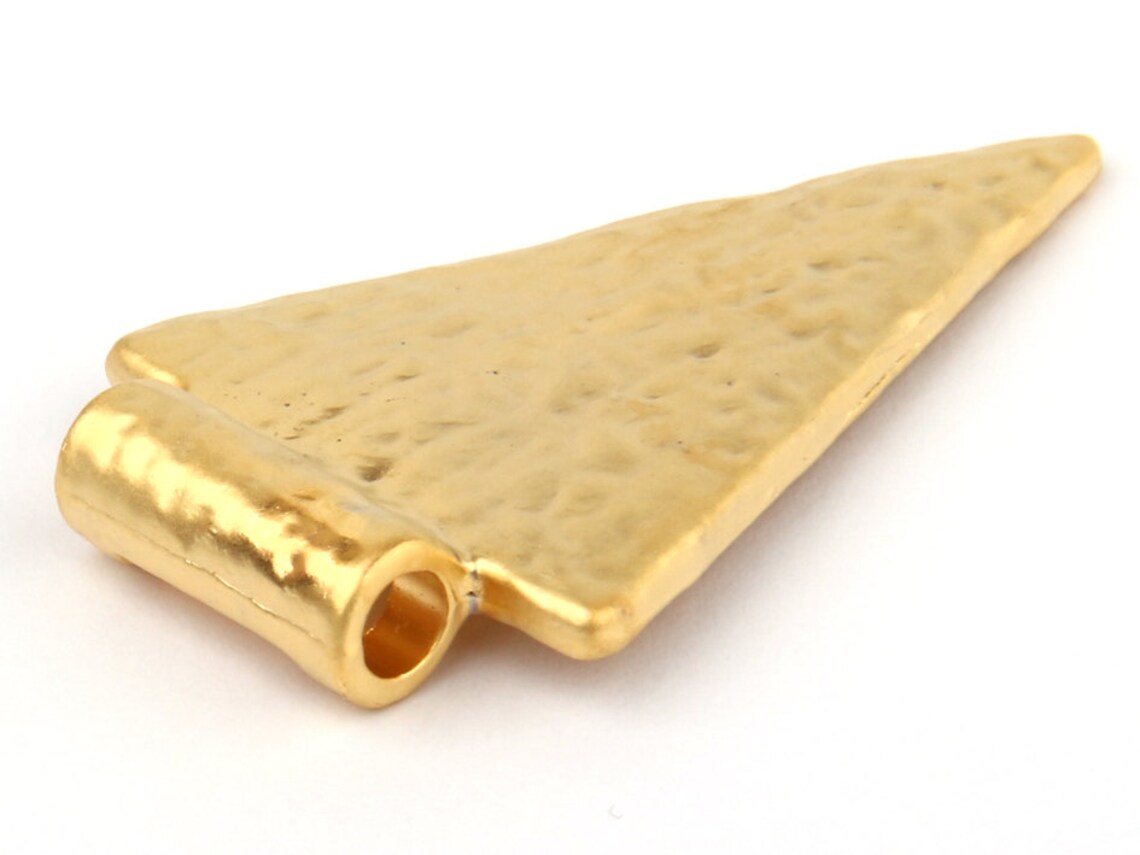 Triangle Textured Bail Pendant Geometric Pendant Minimalist | Etsy