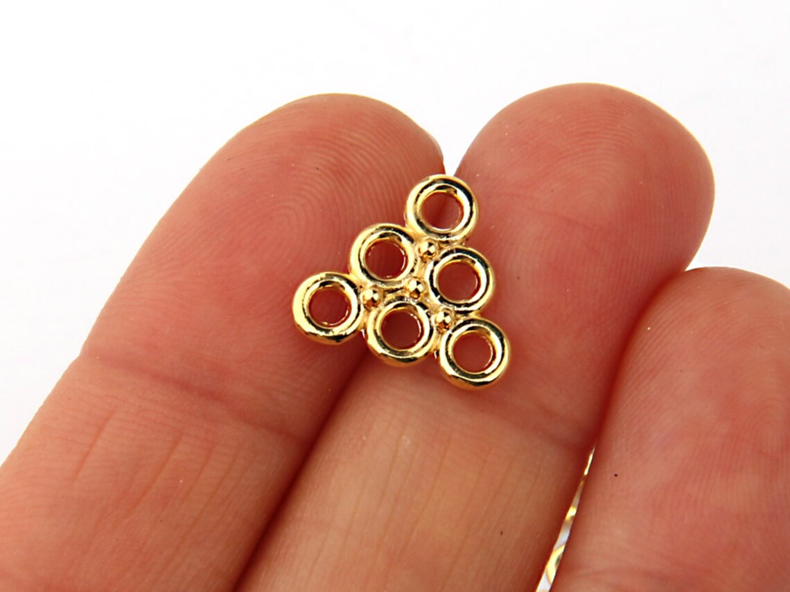 Mini Triangle Connector Link Shiny Gold Plated 10 Pieces - Etsy
