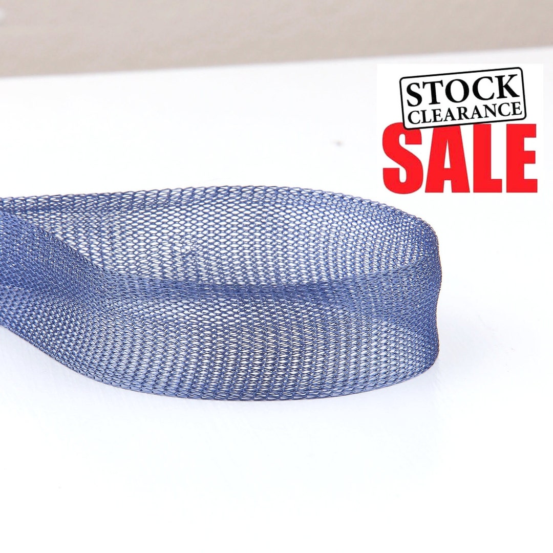Denim Blue Titanium Tubular Mesh Ribbon Titanium Mesh Cord - Etsy
