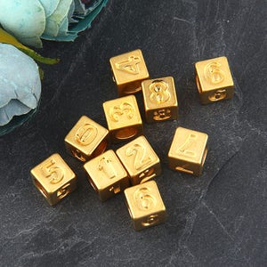 Metal Number Beads, Number Sliders, Number Cube Beads, Bead Sliders ...