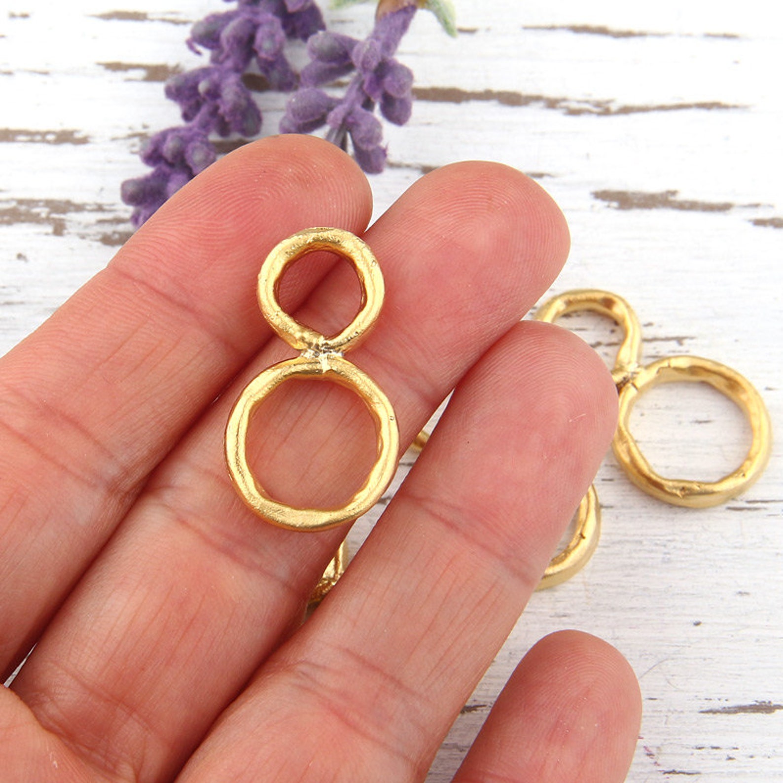 Soldered Double Loop Pendant Connector Figure 8 Links 8 | Etsy