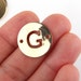 Alphabet Letter Disk Connector Link, Letter G, Cut Out Letter Link, 22k ...
