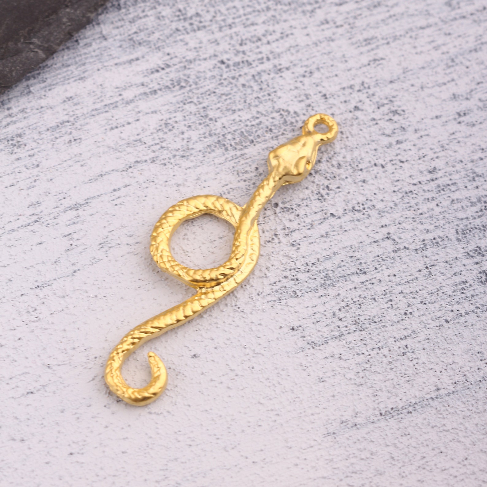 Gold Snake Pendant Gold Serpent Pendant Animal Pendant | Etsy