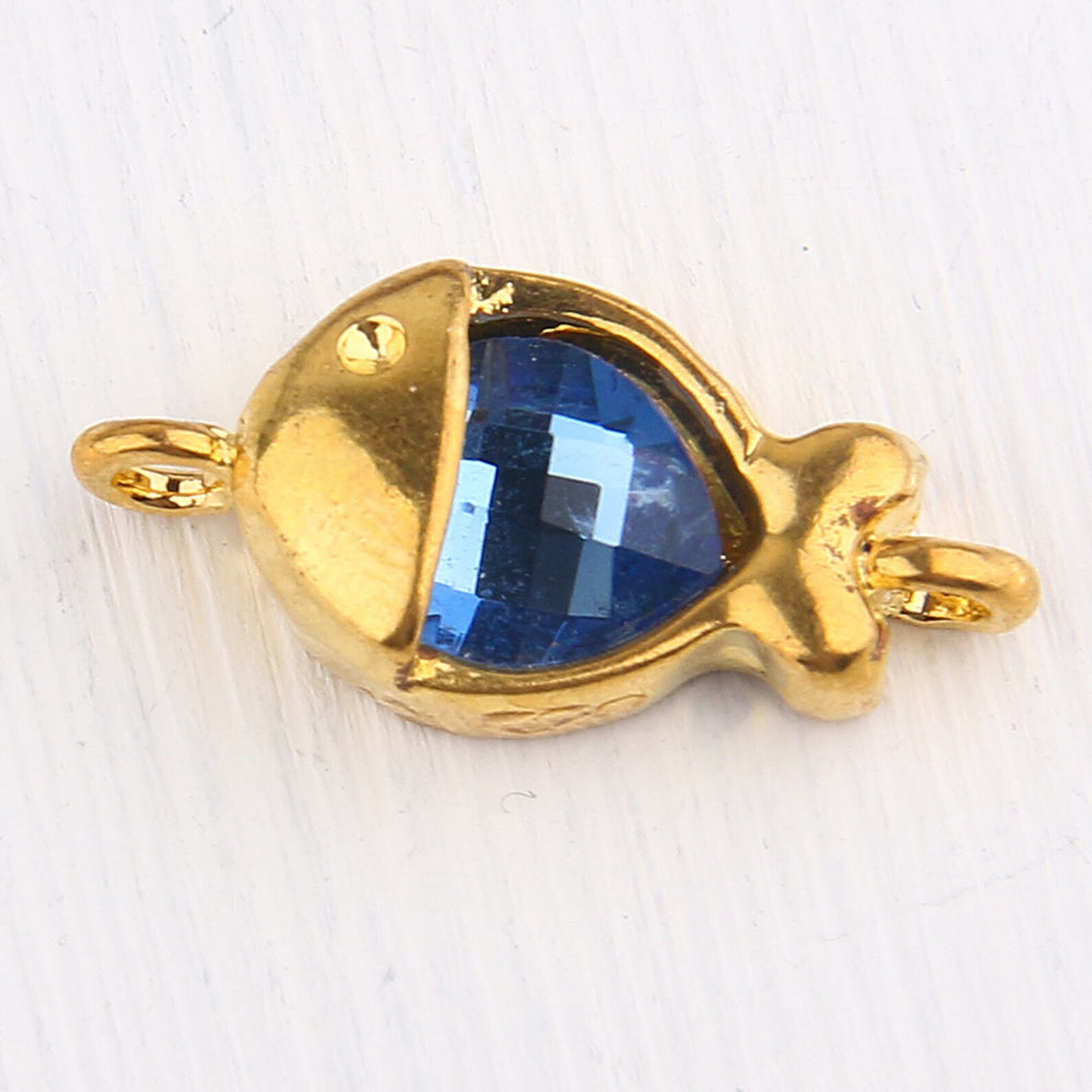 Blue Gold Fish Connector Fish Link Animal Jewelry Supplies | Etsy
