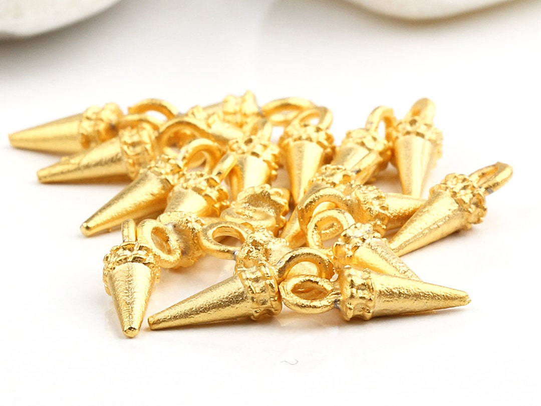 20 Mini Spike Charms, Ethnic Spike Charms, Tribal Spike Charms, Mini ...