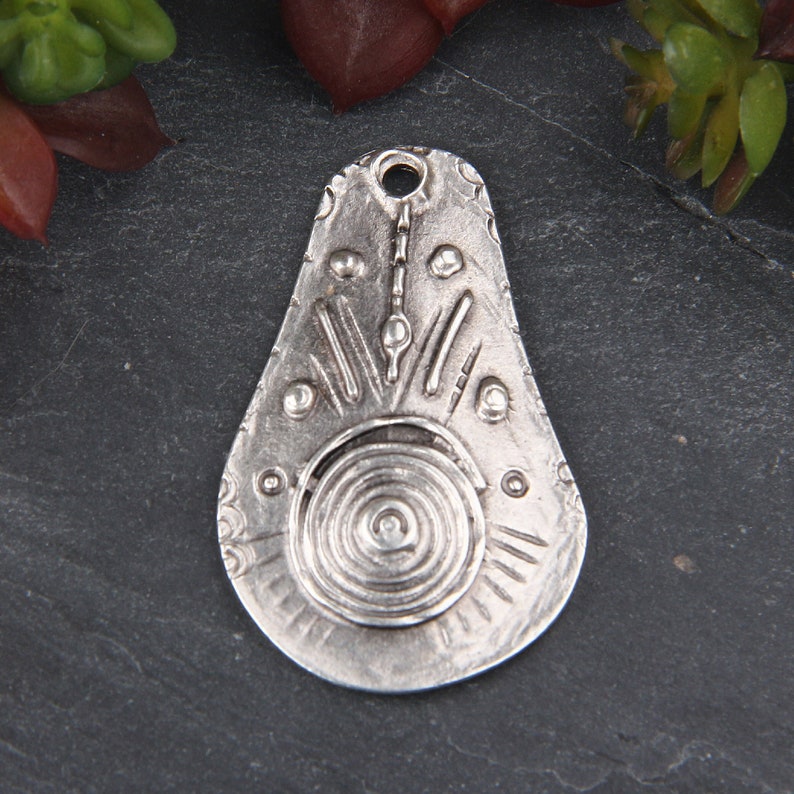 1 Silver Ethnic African Pattern Focal Pendant Tribal Pendant - Etsy