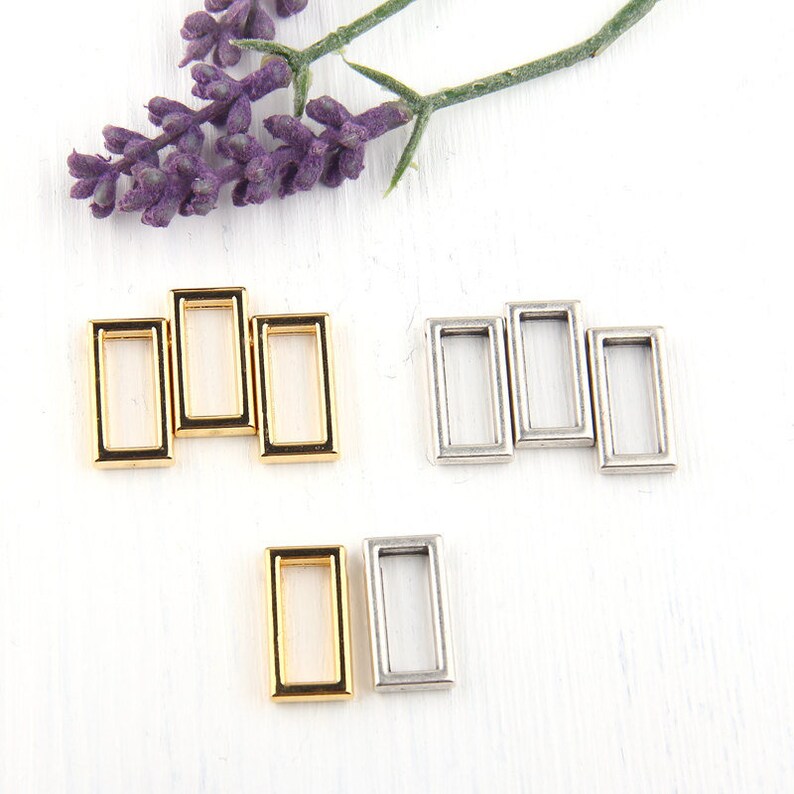 Rectangular, Geometrical Mini Silver Pendants, Minimal Jewelry ...