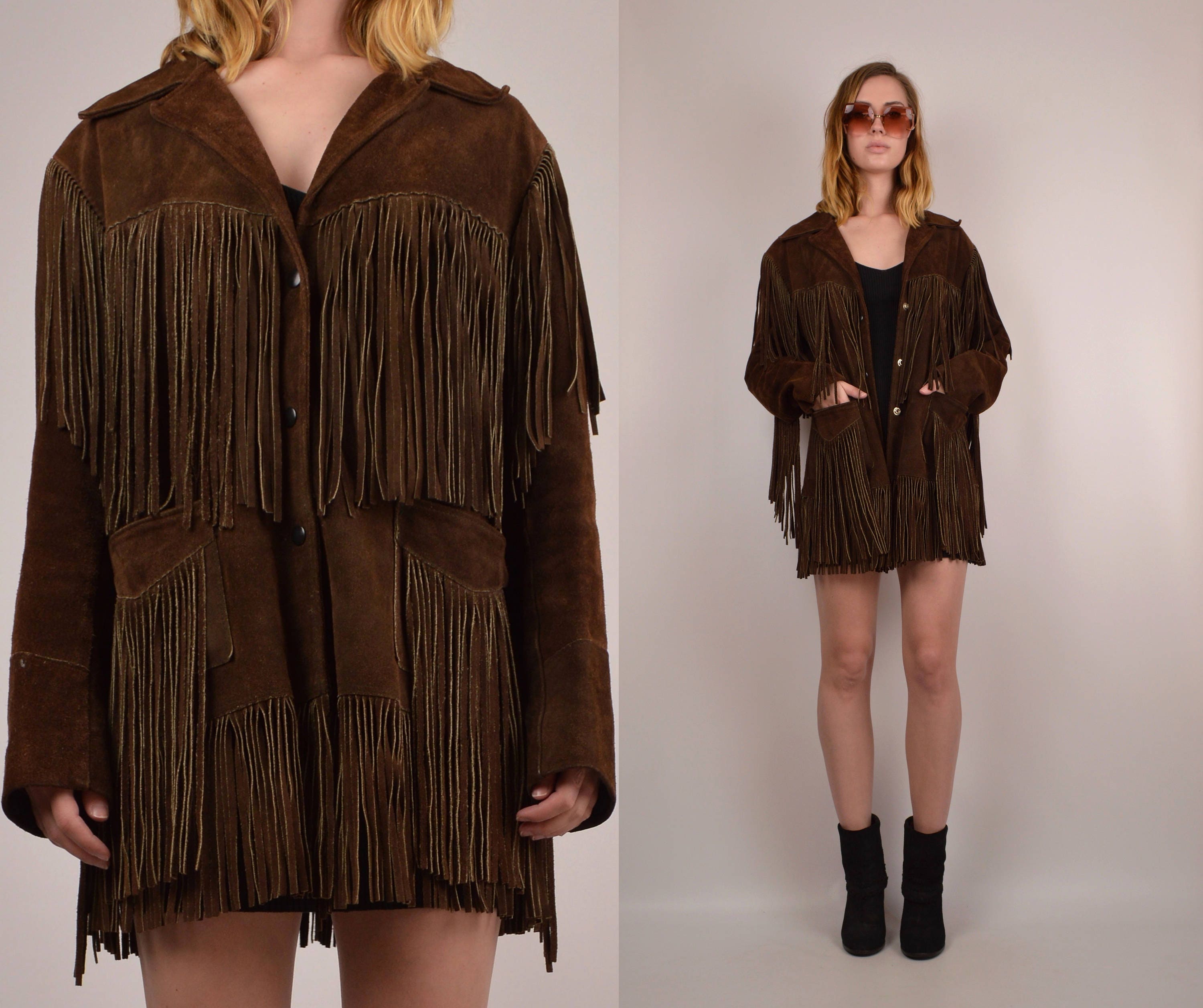 Vintage 70's Suede Fringe Jacket