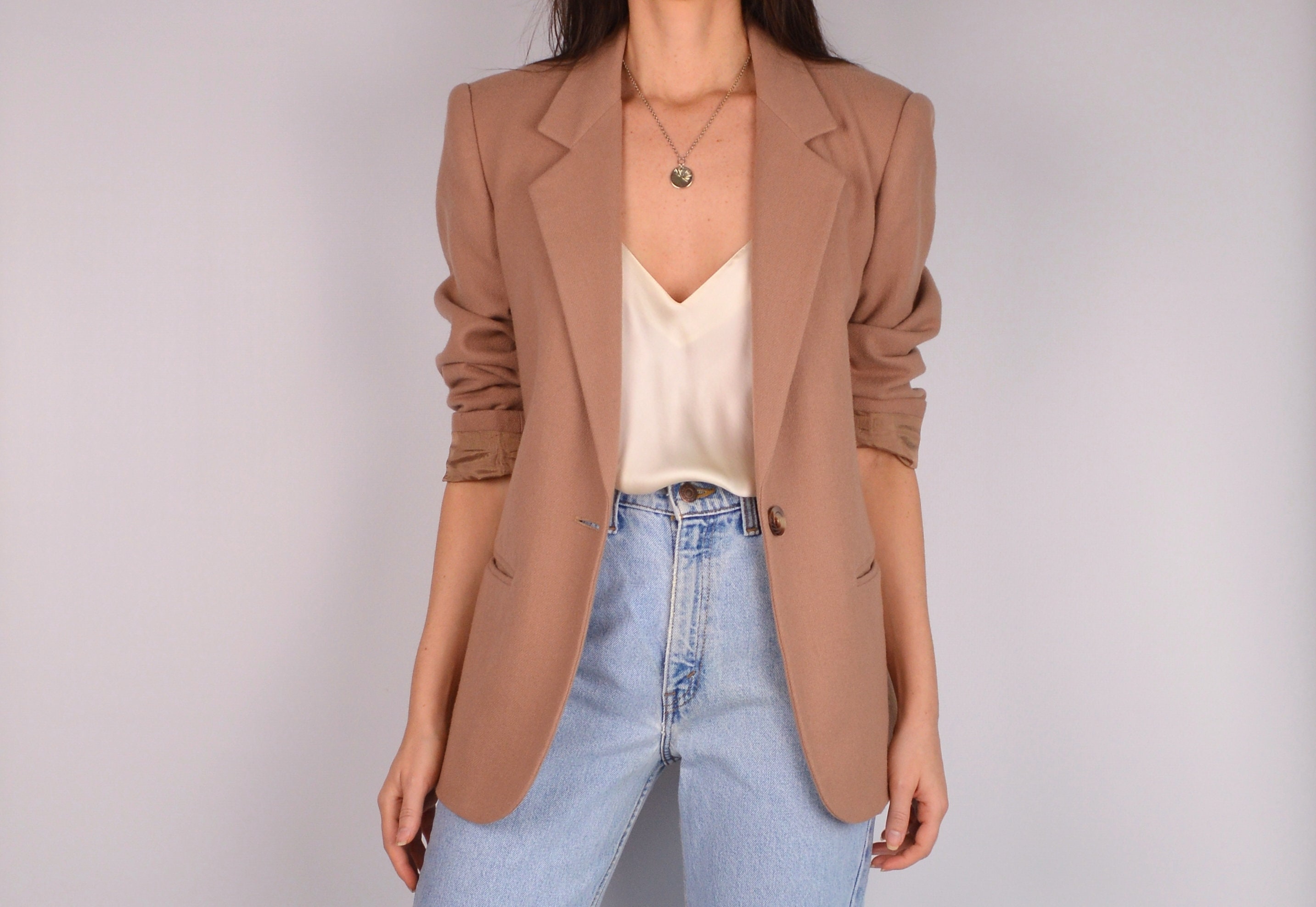 Vintage Camel Wool Blazer (S-M)