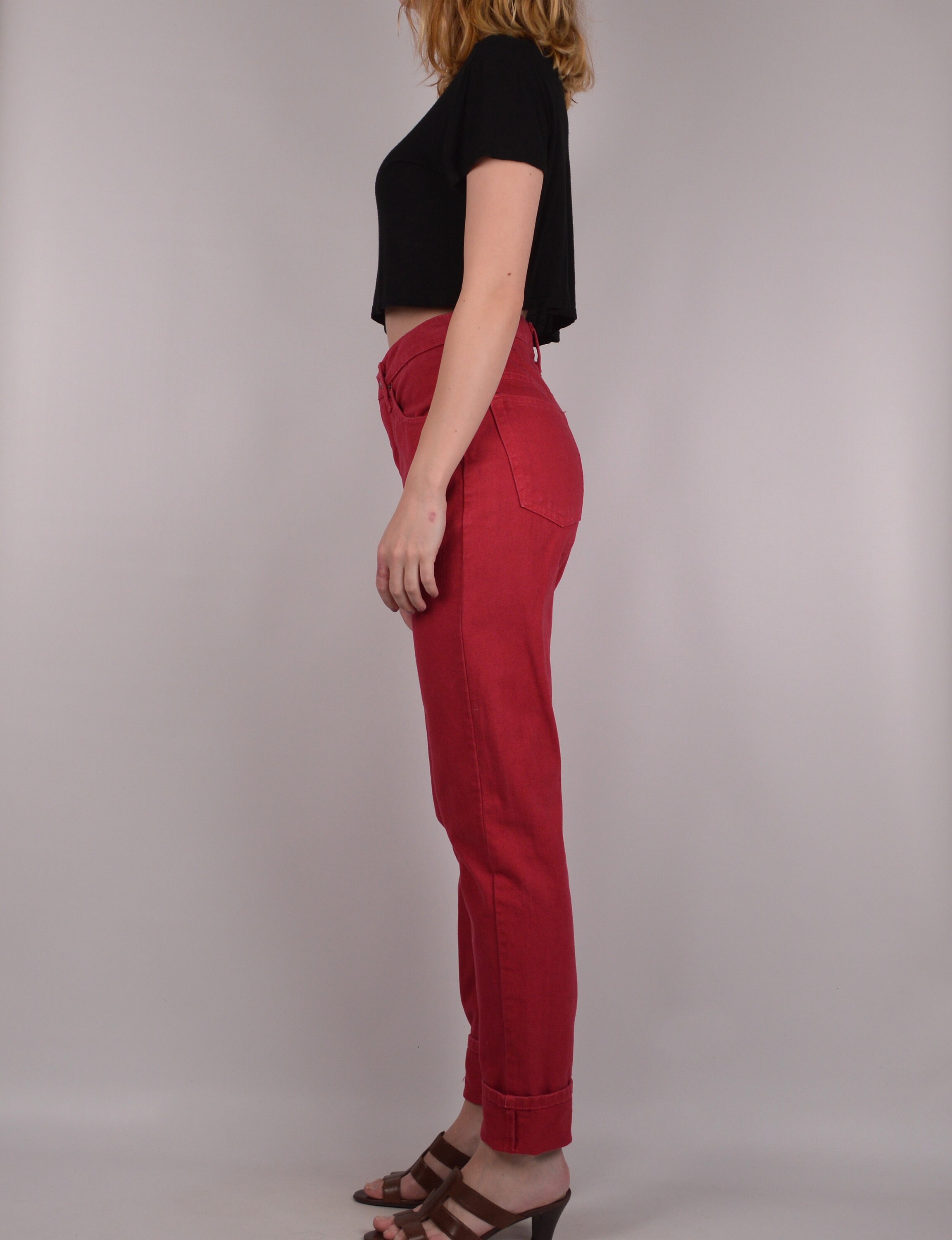 pt Vintage Red Denim / 25.5W / High Waist
