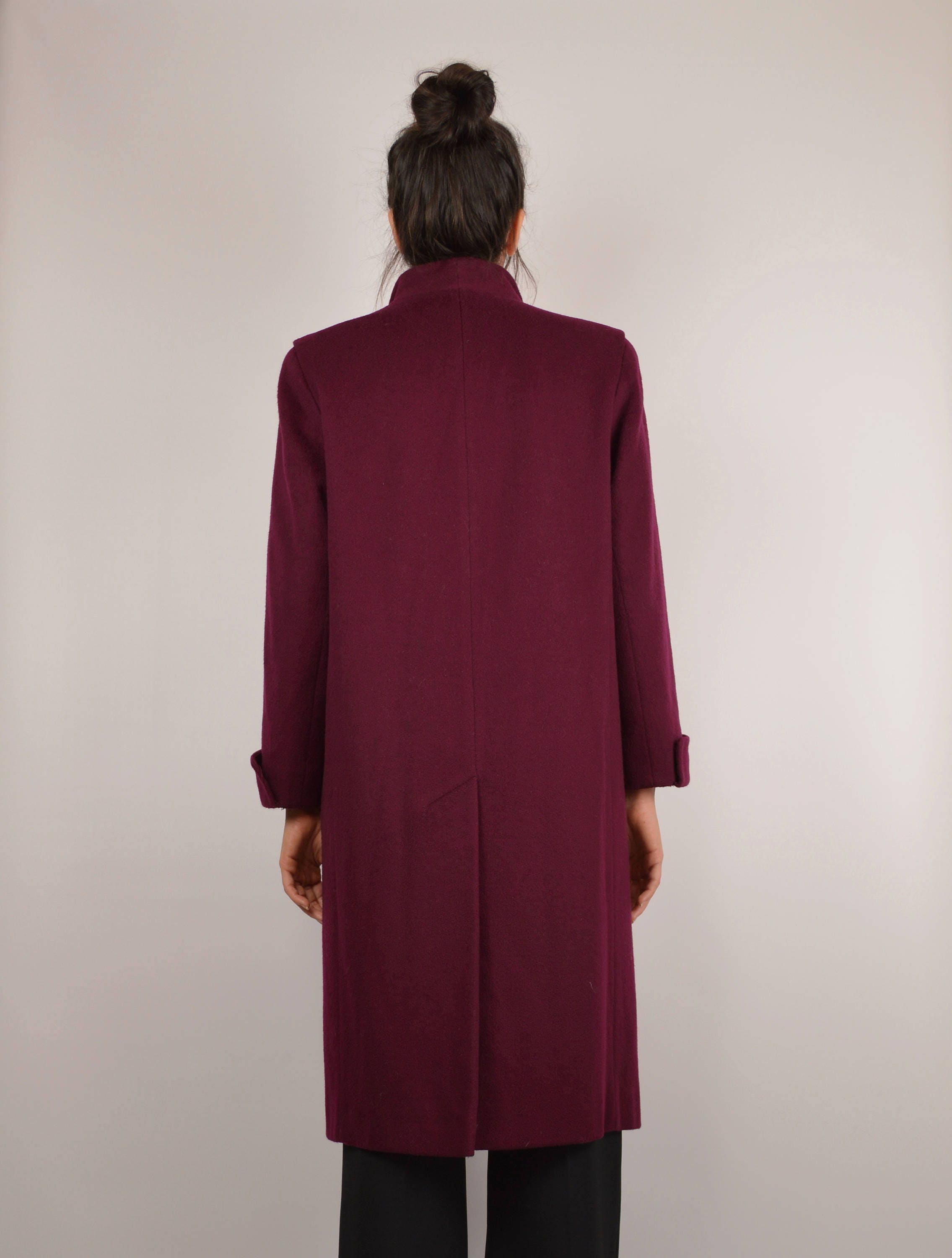 Vintage Plum Wool Coat