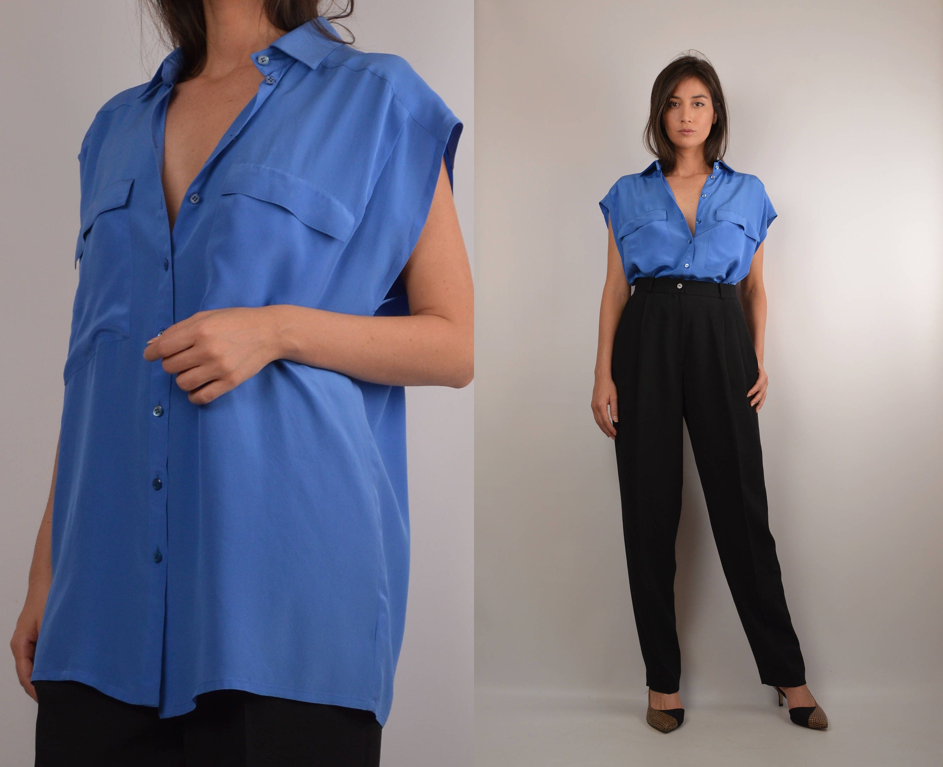 Vintage Escada Silk Overized Shirt