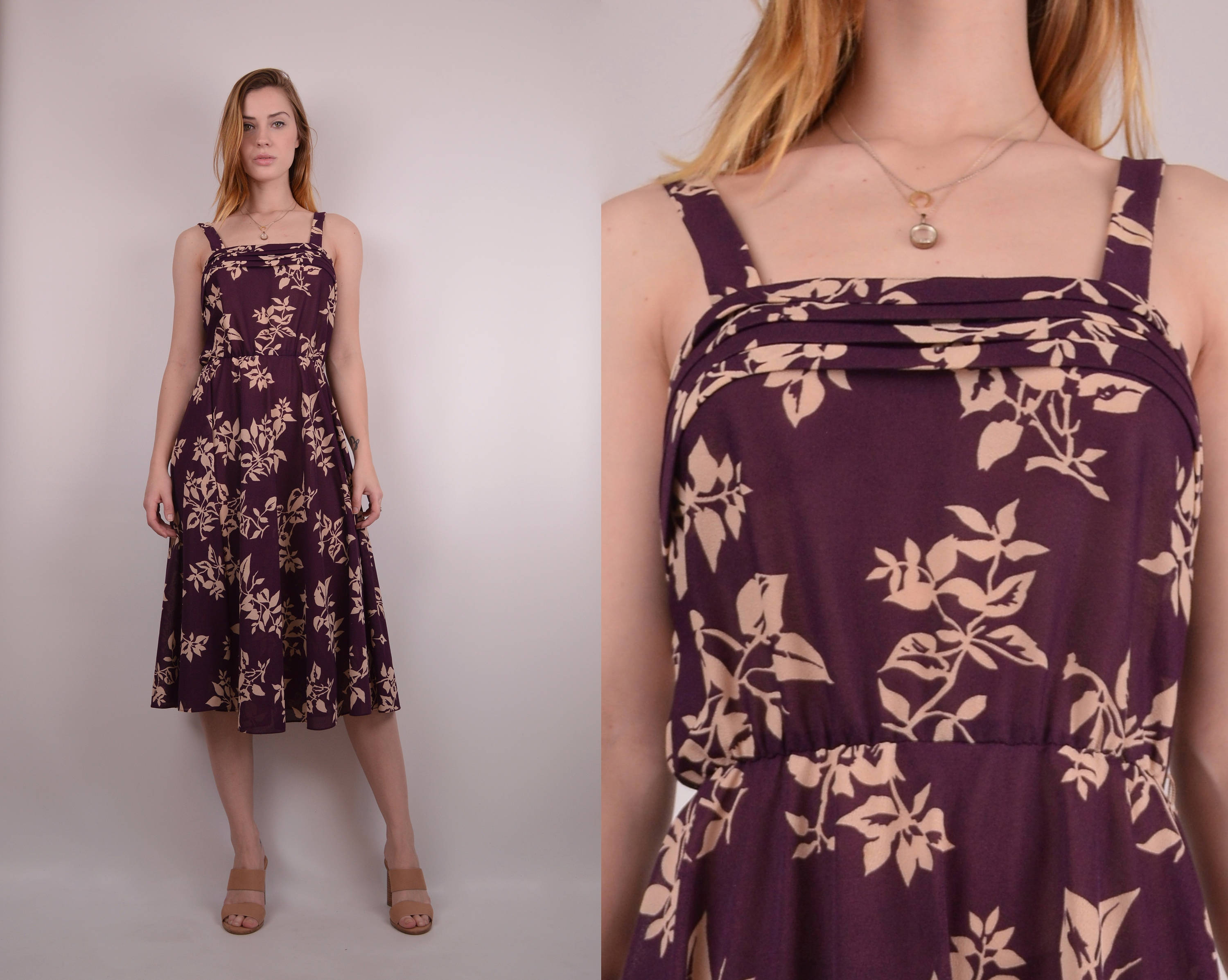 70's Floral Sundress