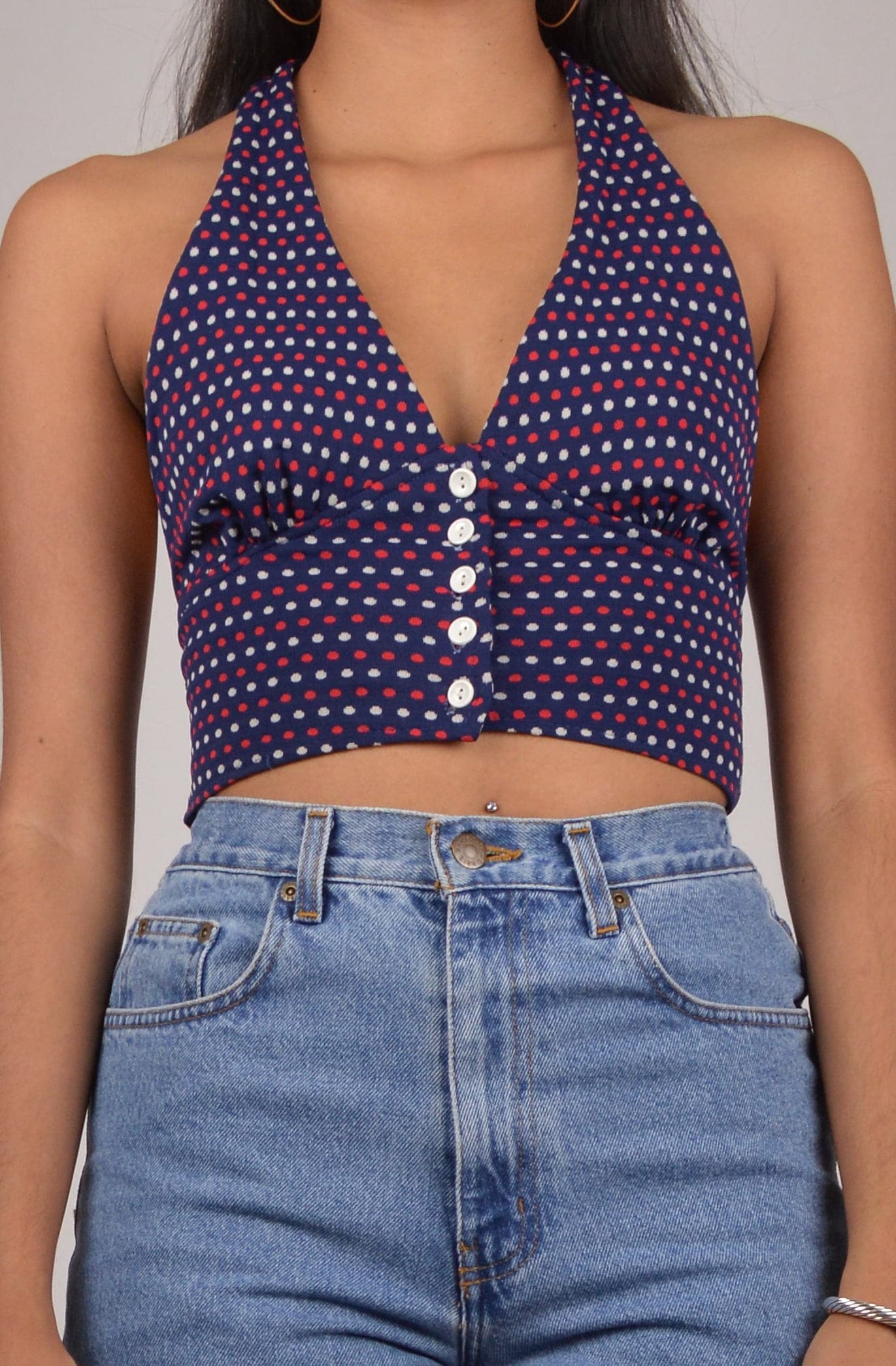 1970s Navy Halter Top