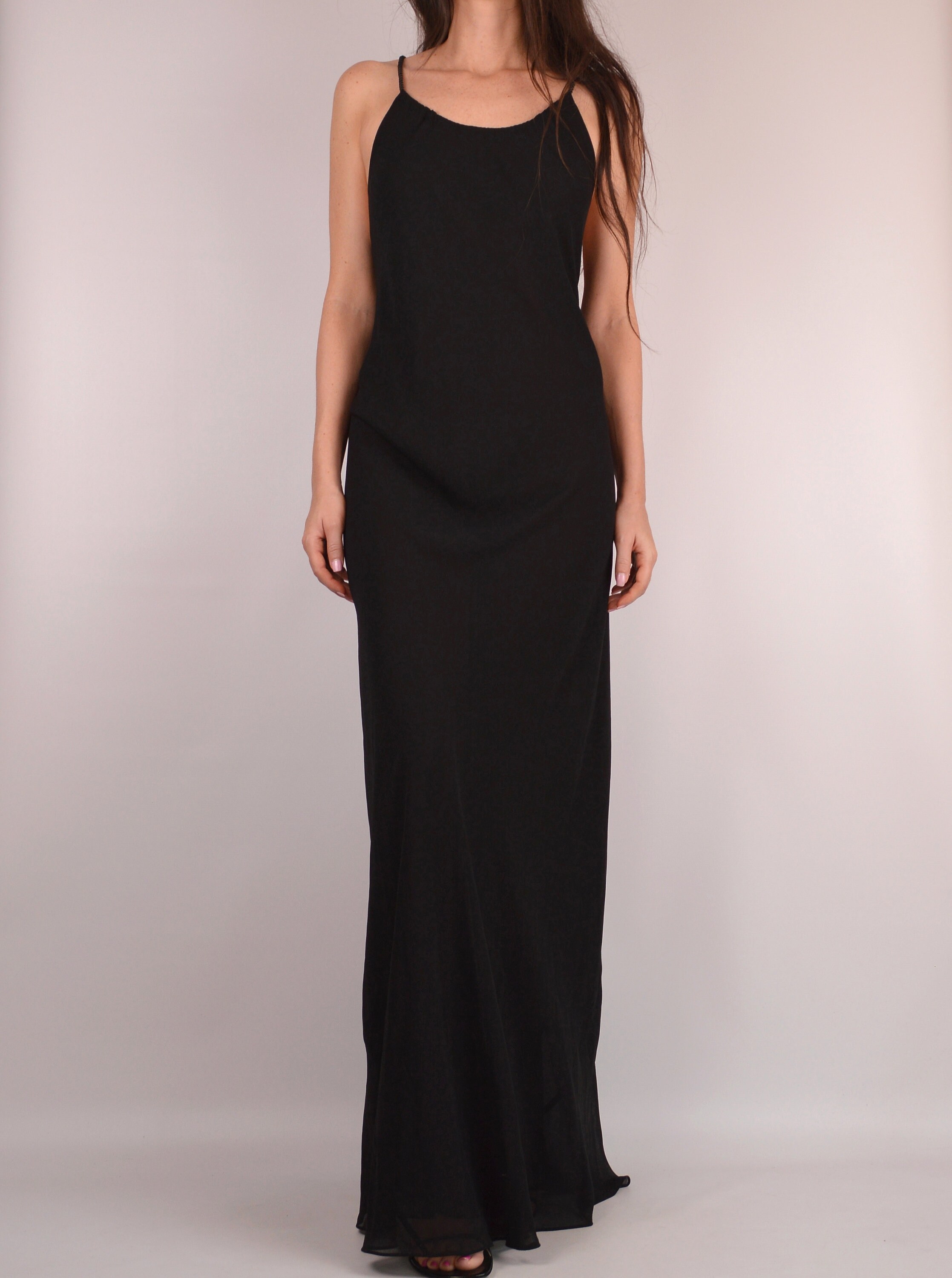 HALF OFF! Backless Chiffon Slip Gown / S