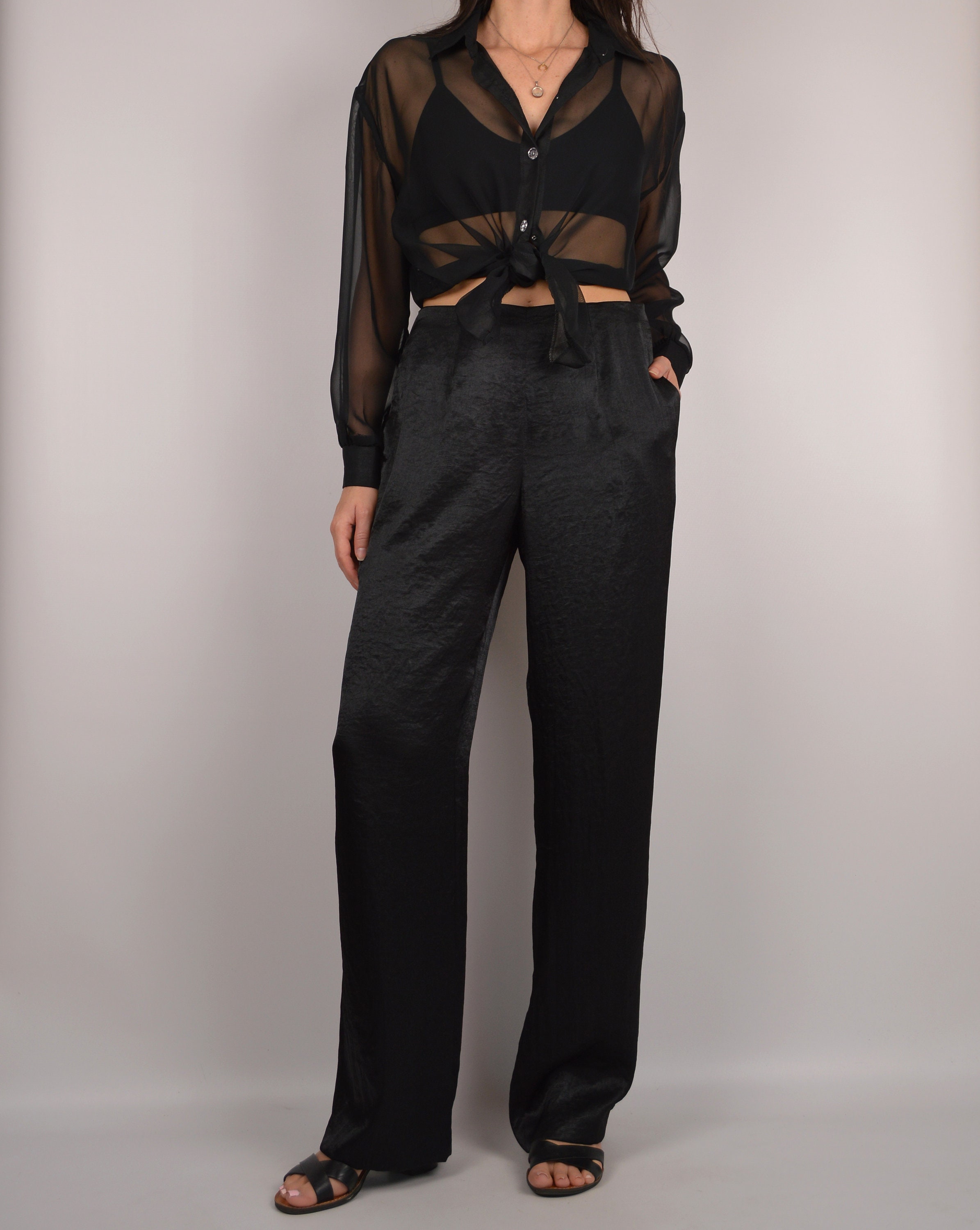 pt Vintage Wide Leg Silky Pant / 27 - 29W
