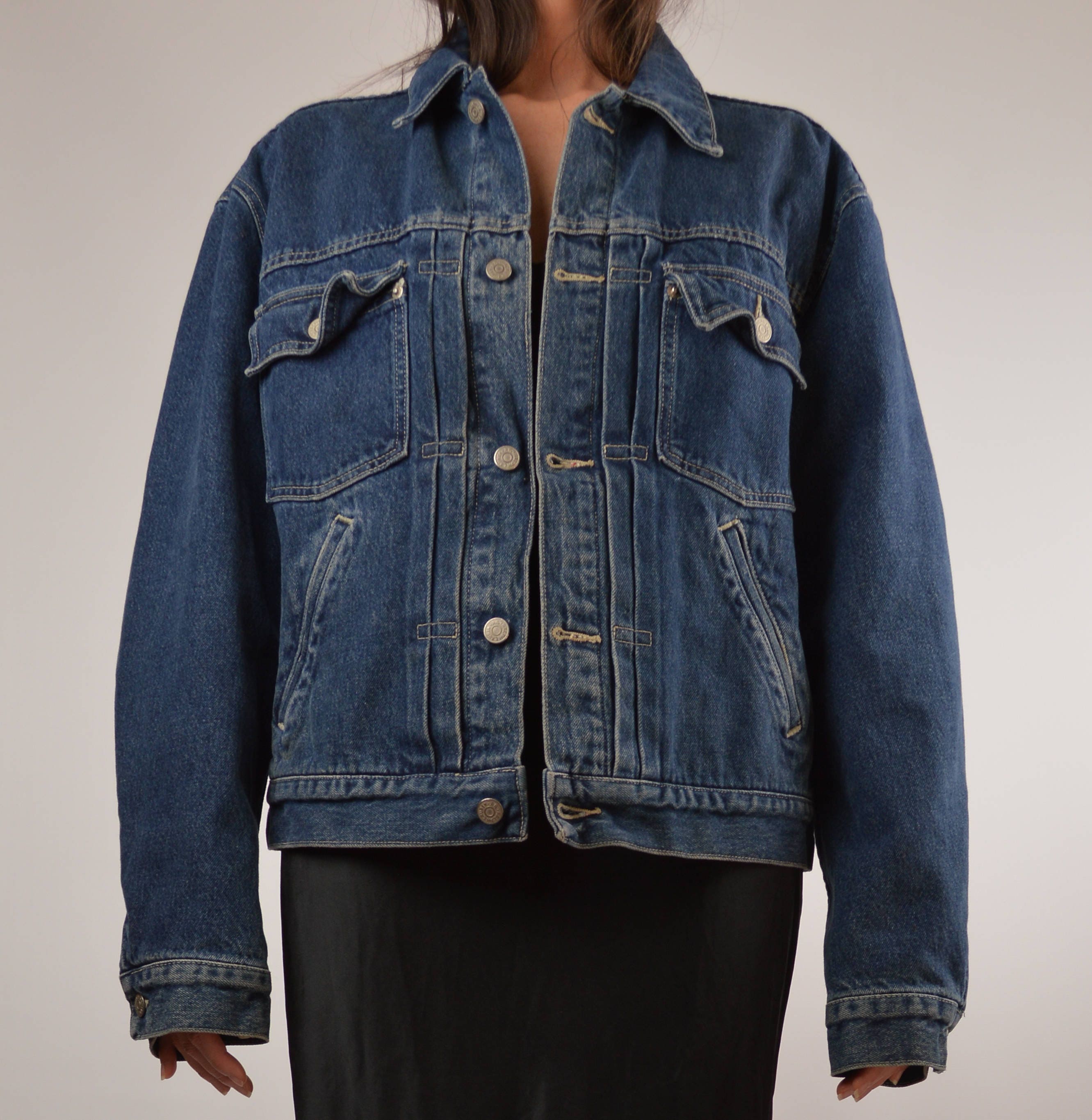 15% OFF SALE Classic Blue Jean Button Down Denim Jacket