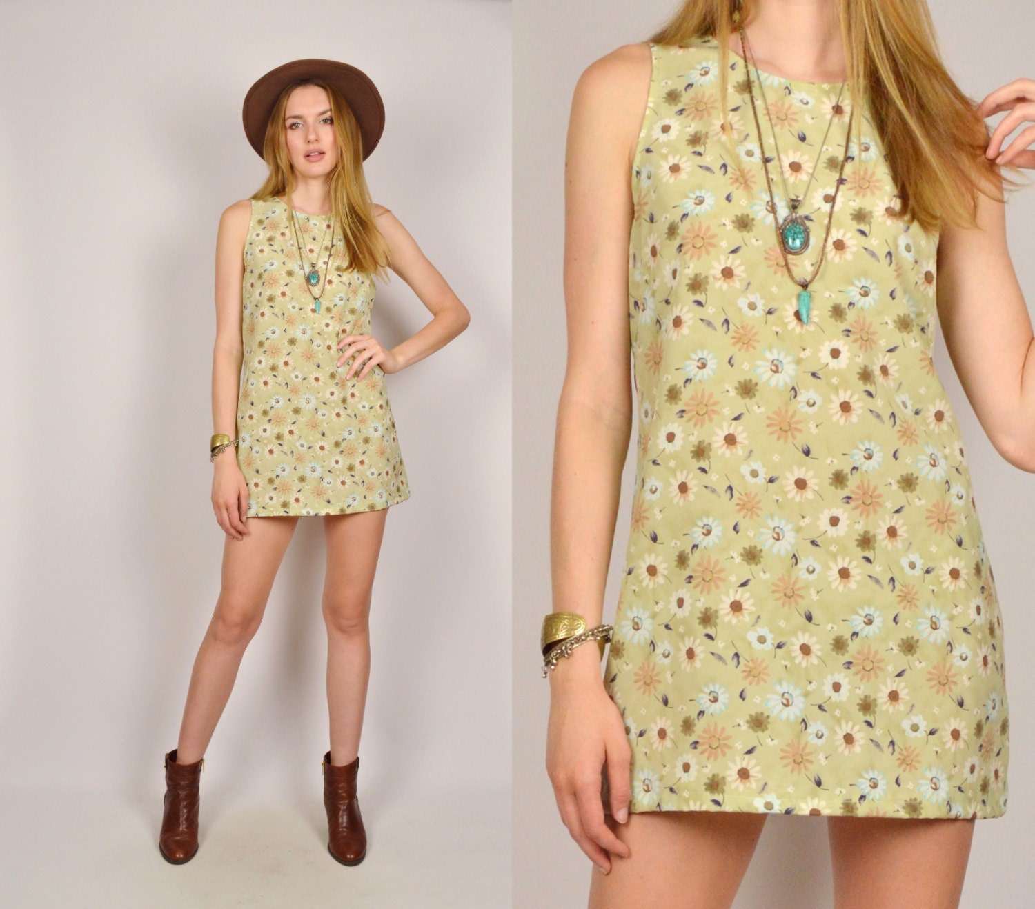 20% OFF 90's Floral Print Micro Mini Dress