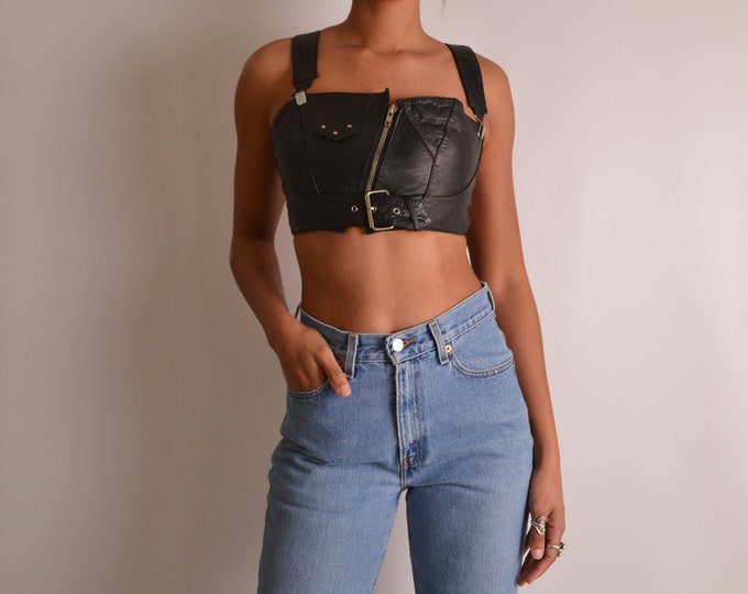 Vintage Leather Bralette (S-M)
