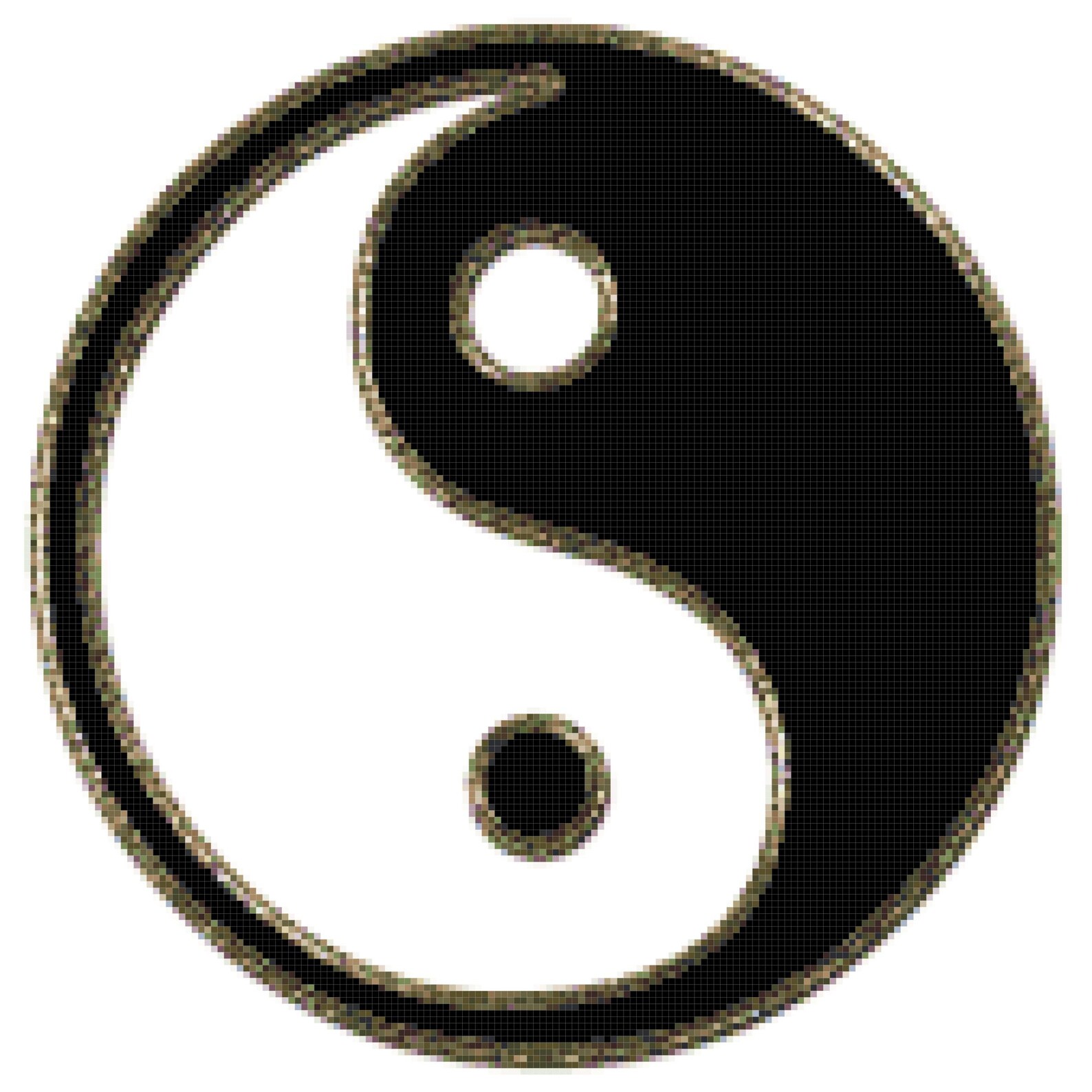 Yin and Yang Yinyang Yin-yang Counted Cross Stitch Pattern Chart PDF ...