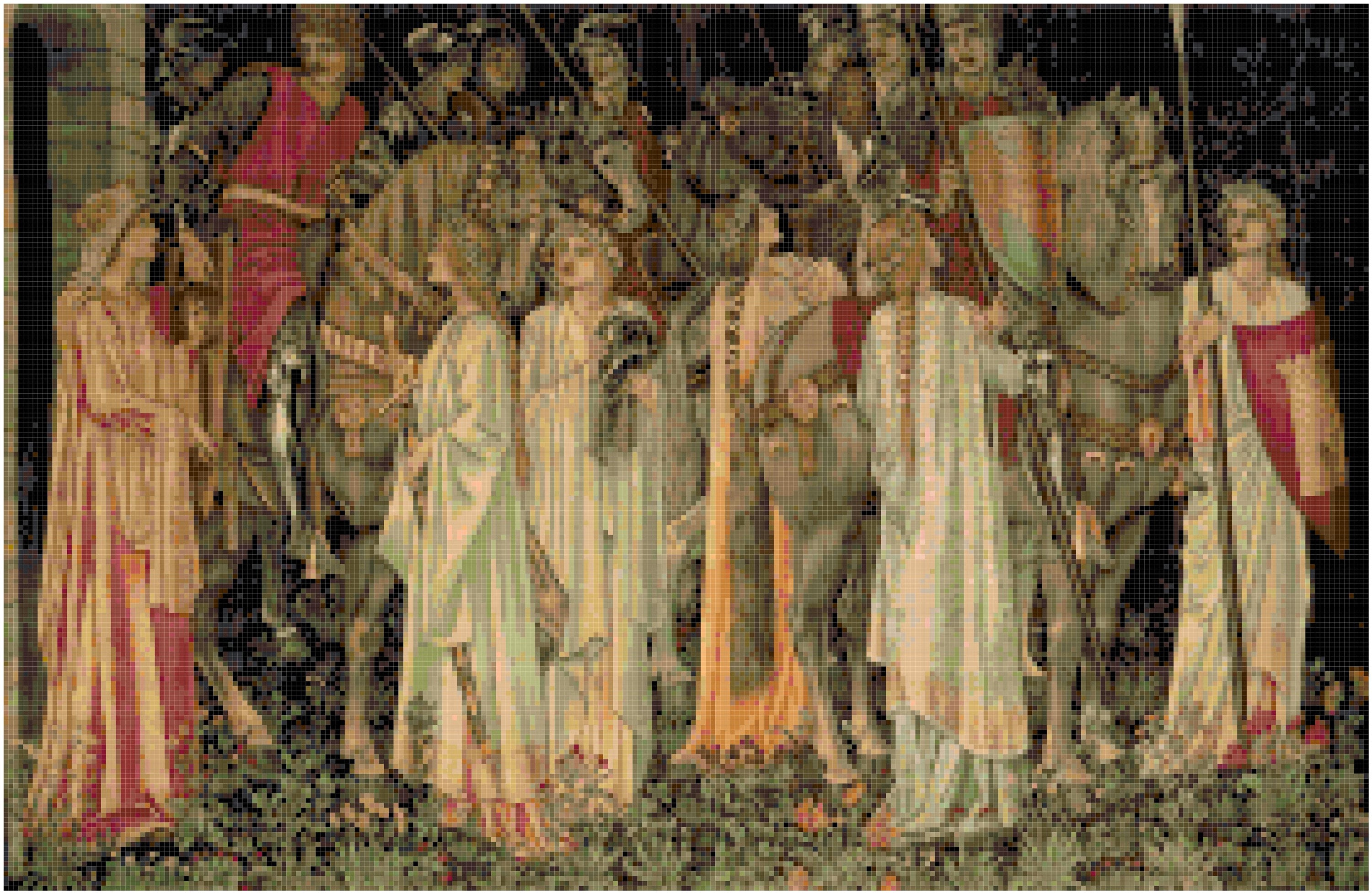 William Morris Holy Grail Tapestry Arming and Departure of the Knights ...