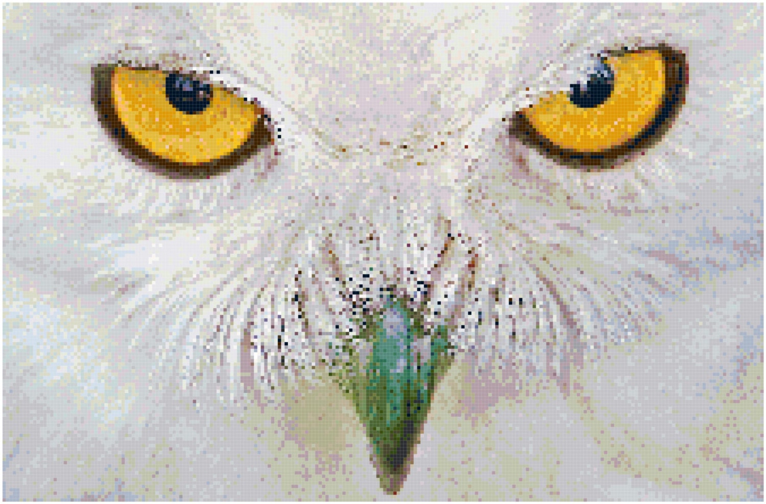 Snowy Owl Eyes Counted Cross Stitch Pattern Chart PDF Download by ...