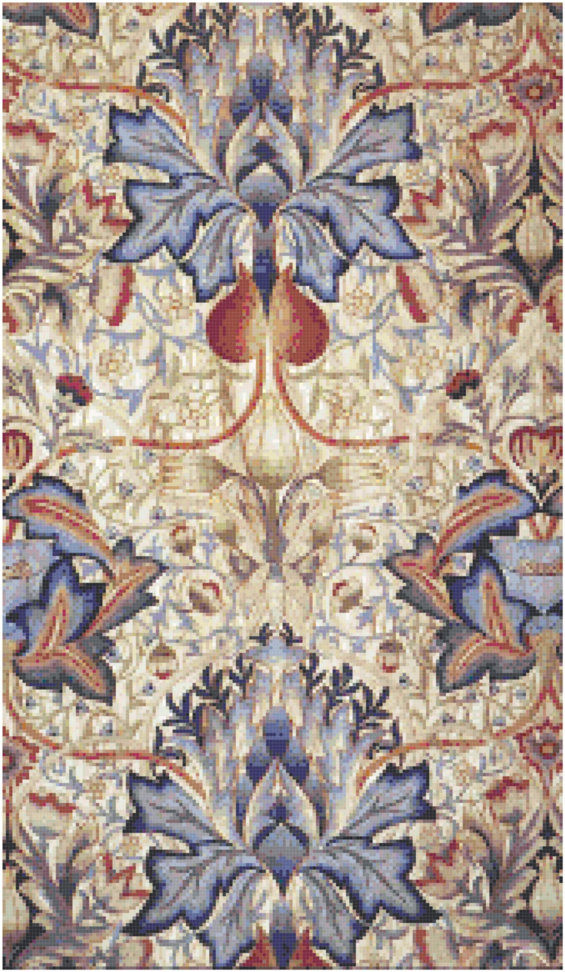 William Morris Artichoke Wallpaper Design Counted Cross Stitch Pattern ... William Morris Artichoke Wallpaper Design Counted Cross Stitch Pattern ...