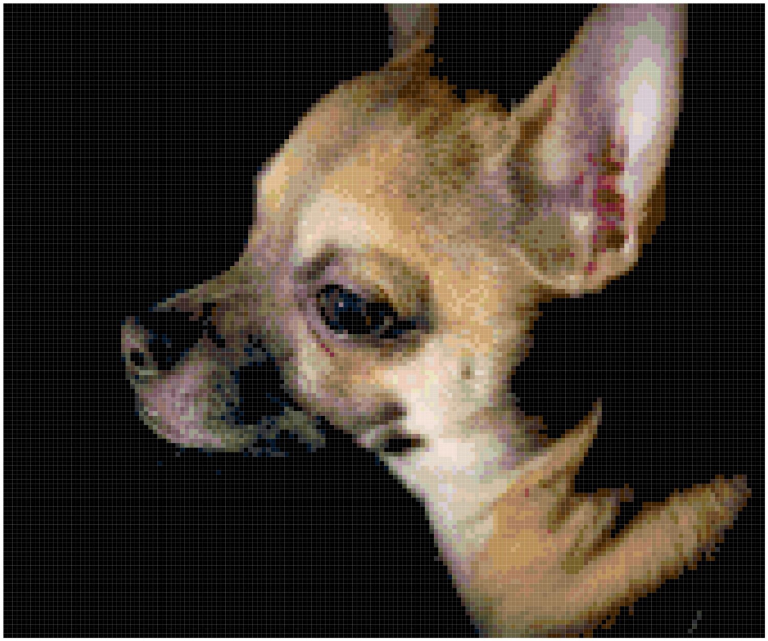 Tan Chihuahua Counted Cross Stitch Pattern Chart PDF Download by ...