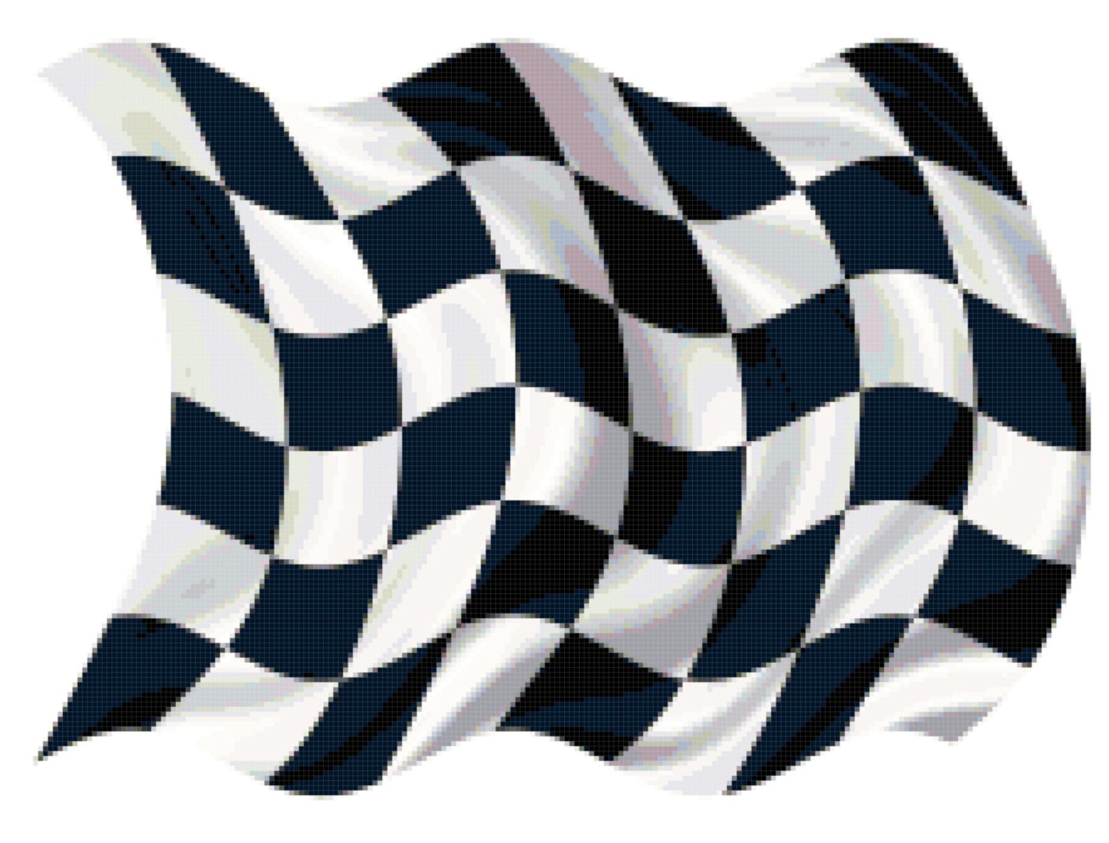 Checkered Flag Racing Counted Cross Stitch Pattern Chart PDF Download ...