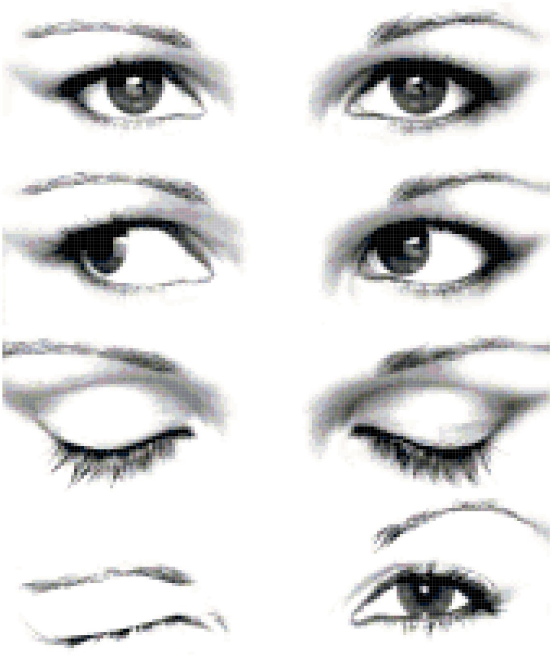 Eye Study Counted Cross Stitch Pattern Chart PDF Download by Stitching ...