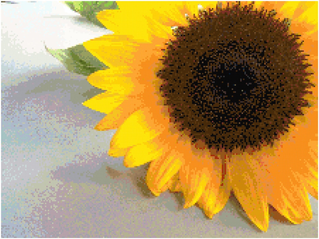 Sunflower Counted Cross Stitch Pattern Chart PDF Download by Stitching ...