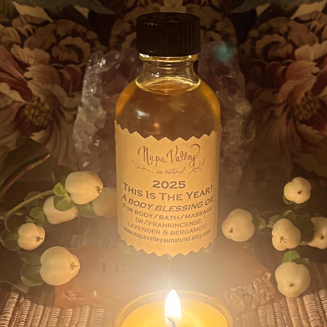 This is the Year! 2025 Body Blessing Oil in 2 Ounce Glass Bottle With ...