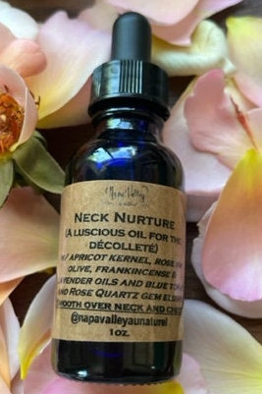 Neck Nurture, A Luscious Oil for the Decollete (in 1 Ounce Glass Cobalt ...