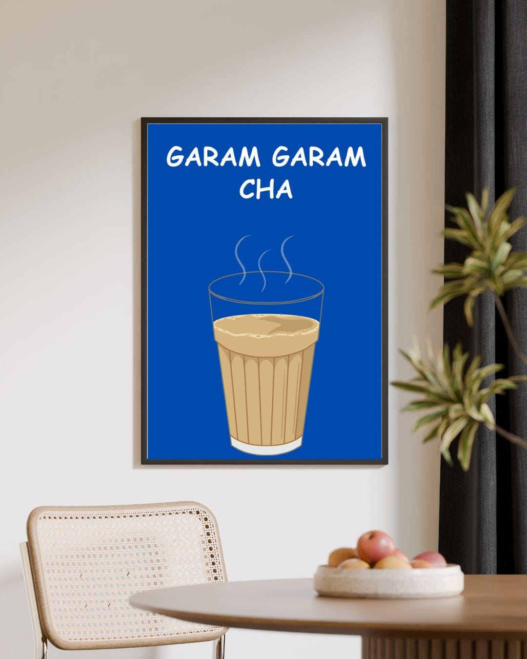 Garam Garam Cha Art Print: Funny South Asian Tea Lover Decor (digital ...