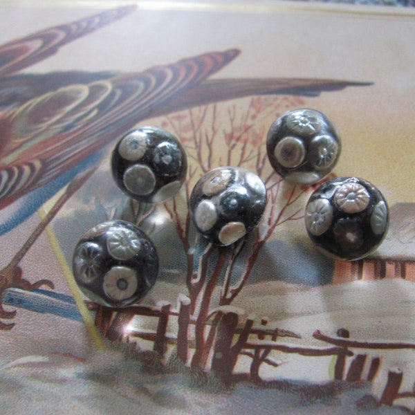 Reverse Painted Glass Buttons - Etsy