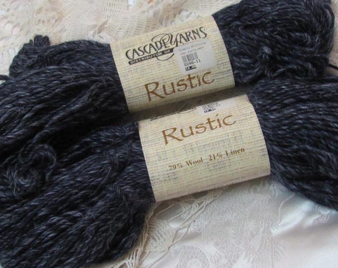 2 Skeins Cascade Rustic // Made in Italy Wool & Linen Yarn Skein ...