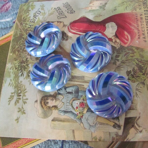 Blue Glass Buttons - Etsy