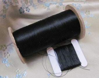 Black Silk Thread | Etsy