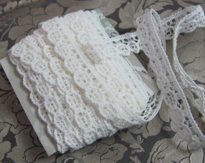 Vintage White Lace Sewing Trim - 12mm Wide - 5 Yards Total // Sewing ...
