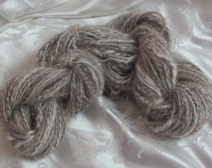 Pure 100% Rabbit Angora Yarn Skein so Soft Hand Spun - 81g White Beige ...