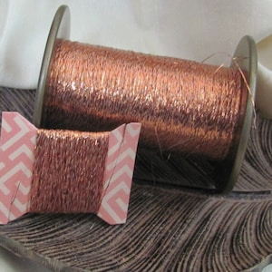 Copper Metallic Embroidery Sewing Needlework Mylar Lurex Thread // 20 ...