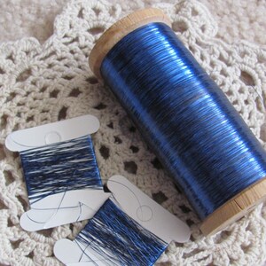 Blue Metal Thread Antique French Early Century Blue 1 Ply - Etsy