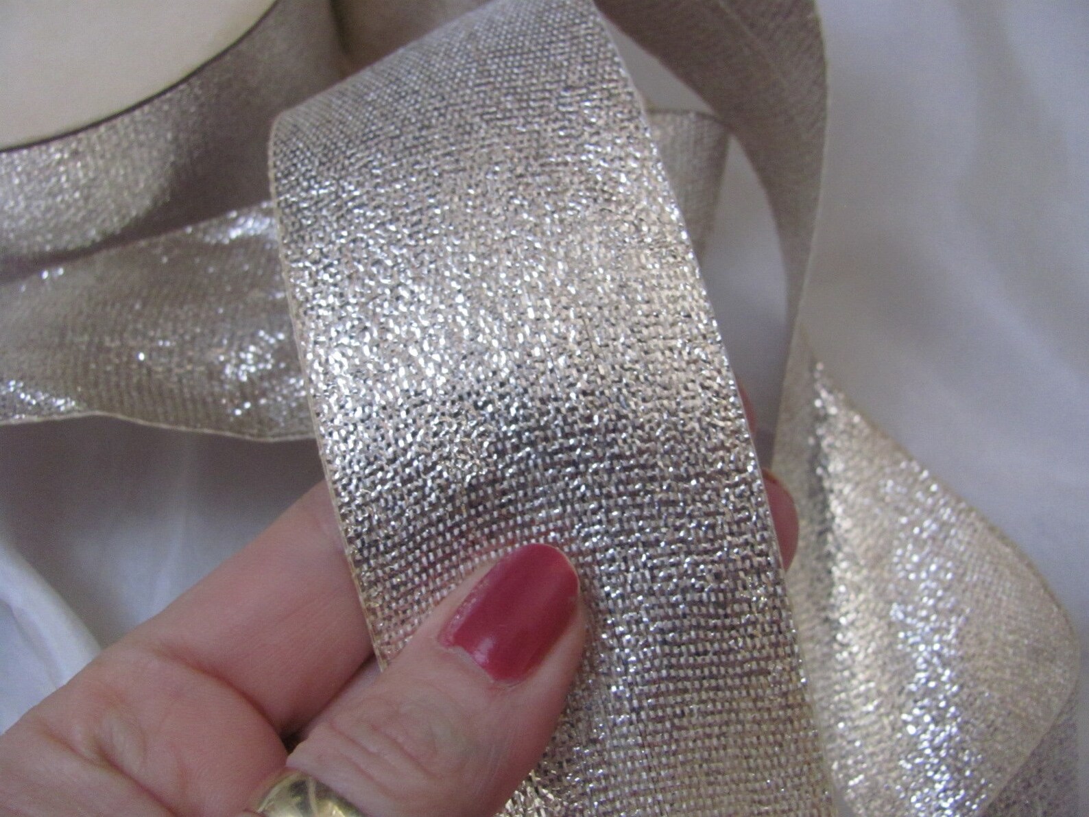 Vintage Ribbon Silver Metal Lame Ribbon 2 Inch 47mm Wide - Etsy