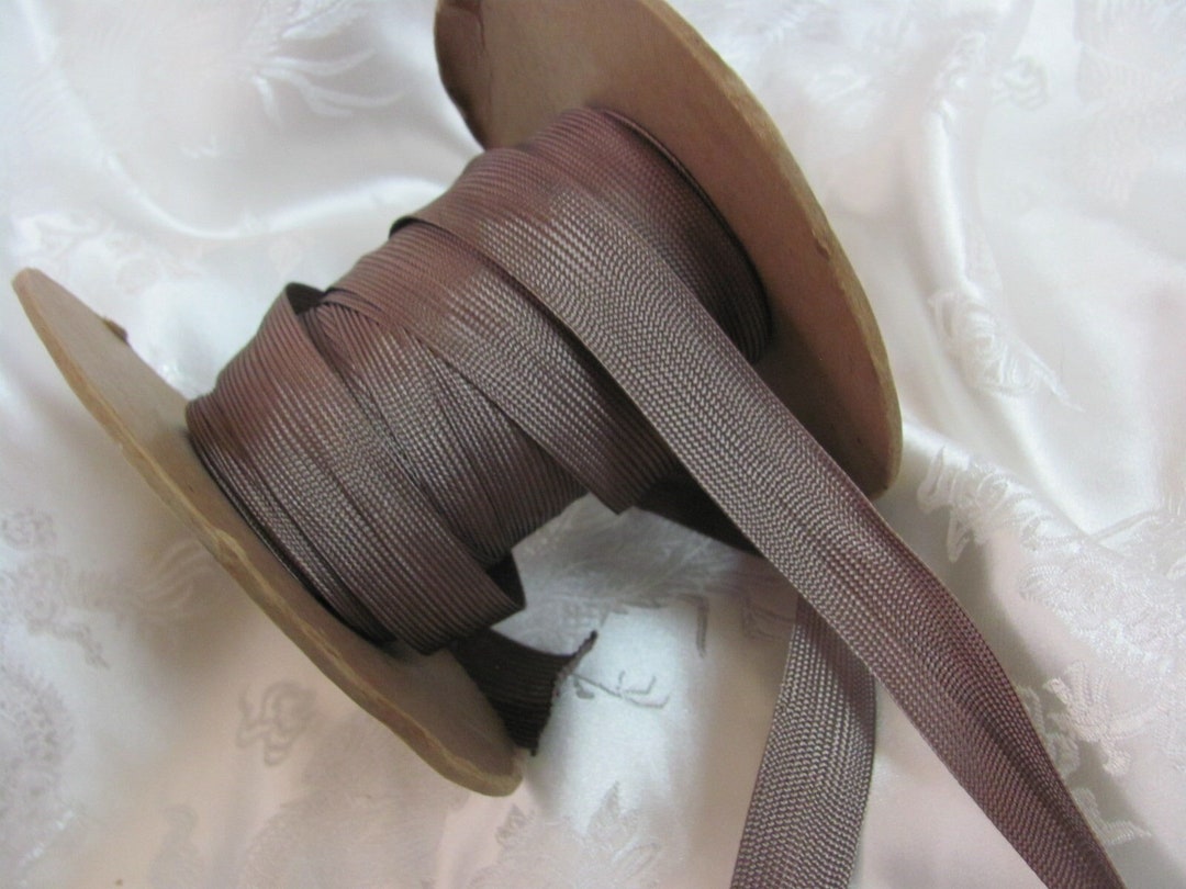 Brown Ribbon Woven Braided Middy Twill Cord Strap Trim Ribbon Tape // 3 ...