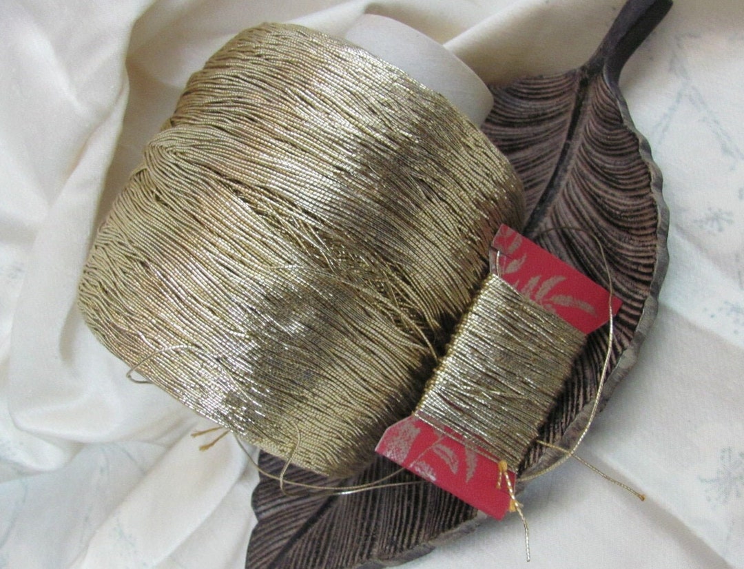 2 Ply Gold Metallic Thread for Embroidery Crafts Jewelry - Choose How ...