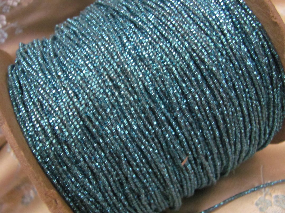 Metallic Blue/green Beadette Beaded Sewing String Trim Rope Cord ...